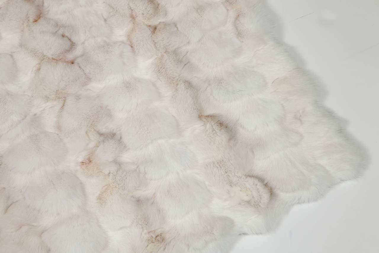 Throw, White Fox Fur at 1stDibs