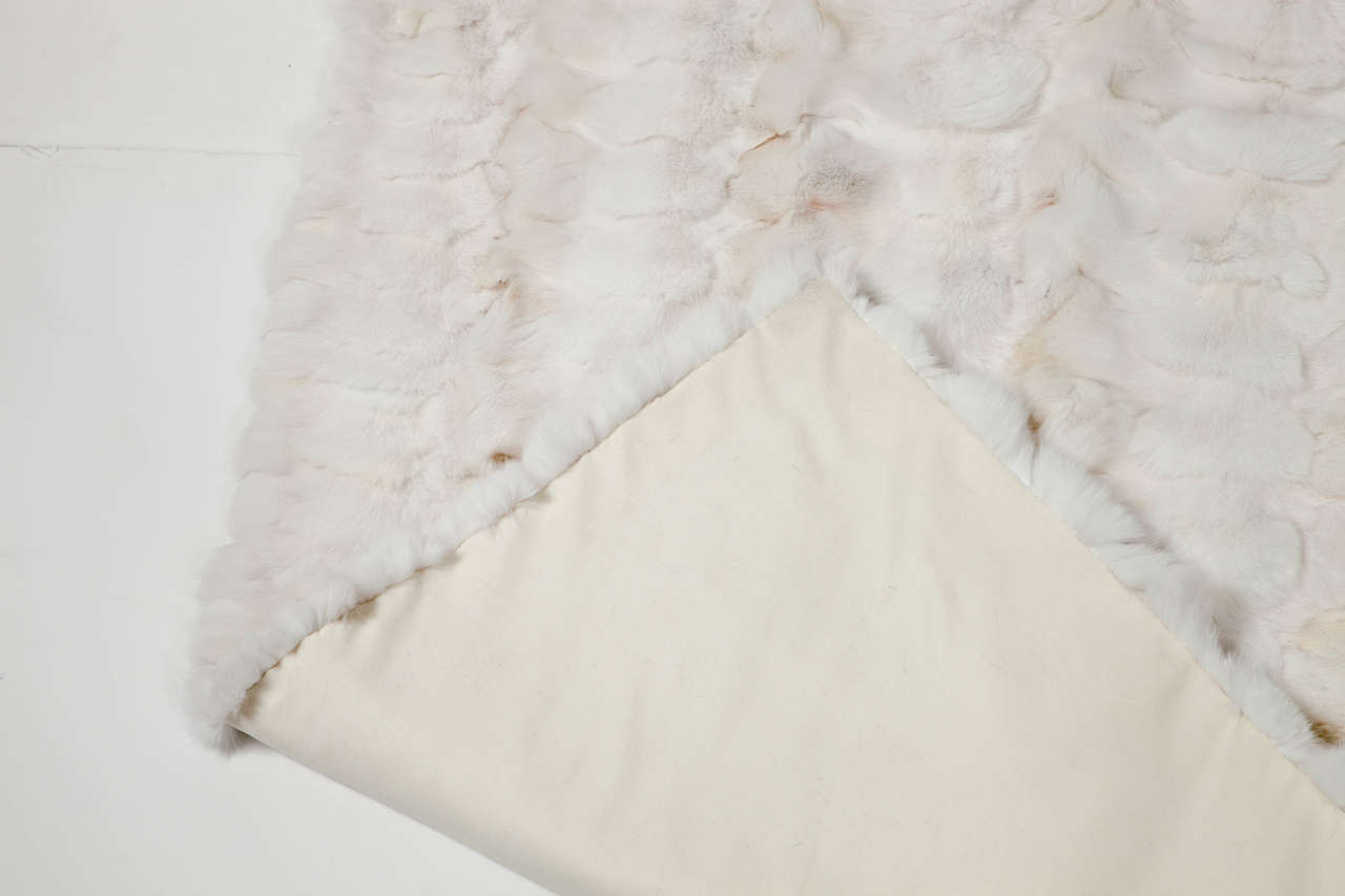 Throw, White Fox Fur at 1stDibs