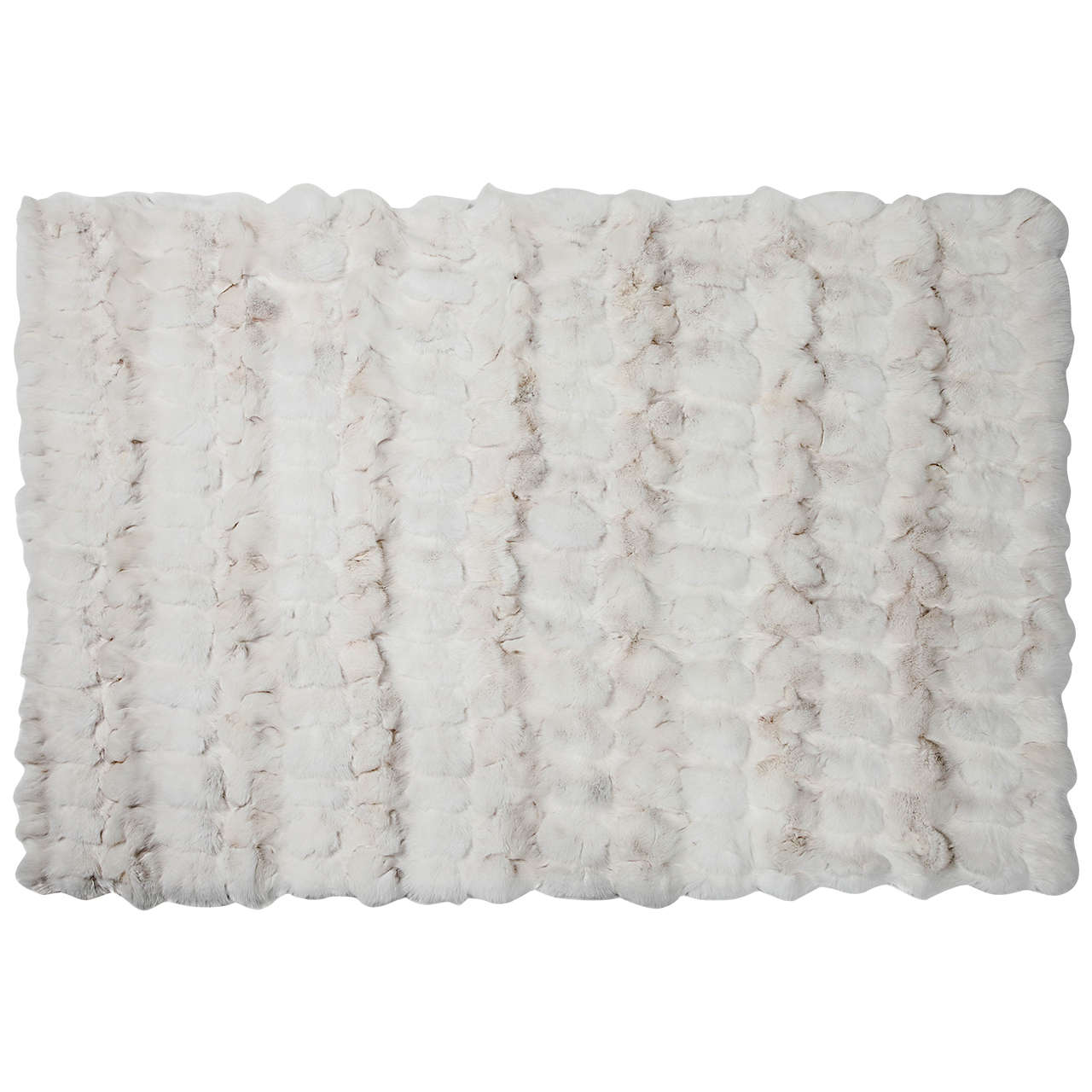 Throw, White Fox Fur at 1stDibs