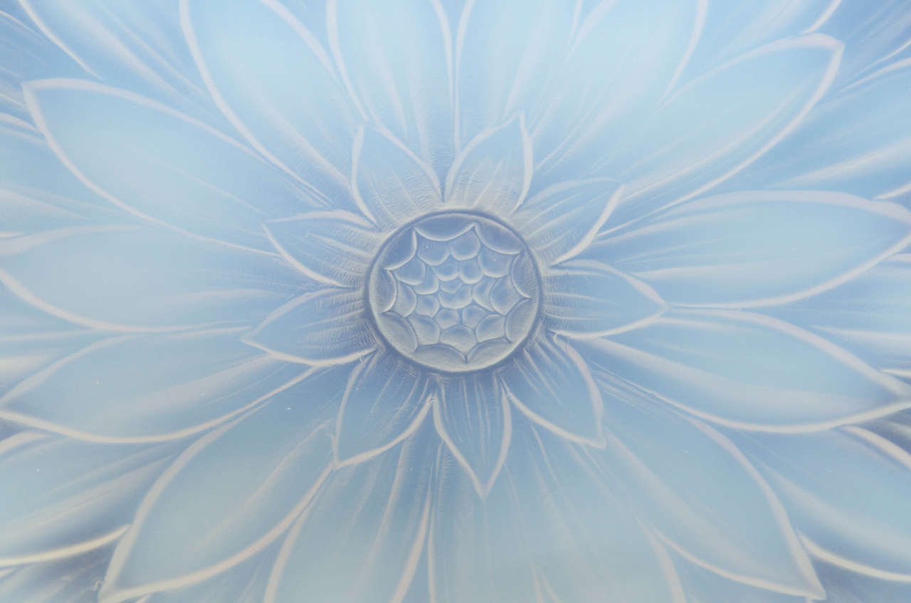 Stunning Art Deco Relief Glass Bowl by Etling at 1stDibs