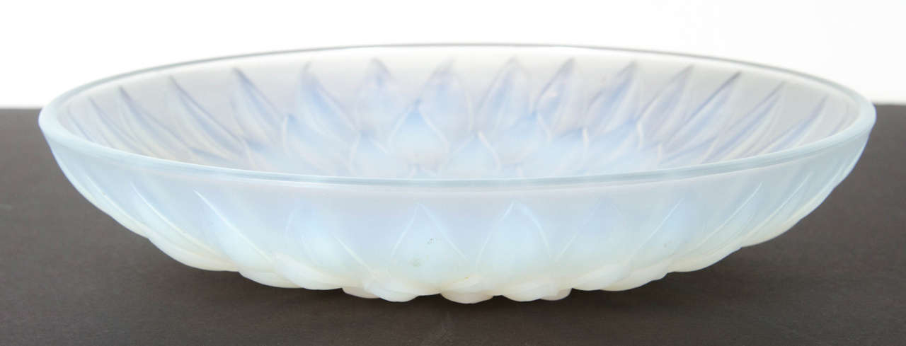 Stunning Art Deco Relief Glass Bowl by Etling at 1stDibs