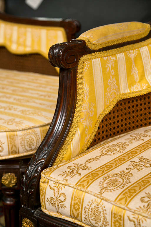 French Louis XIV Style Two-Piece Chaise at 1stDibs