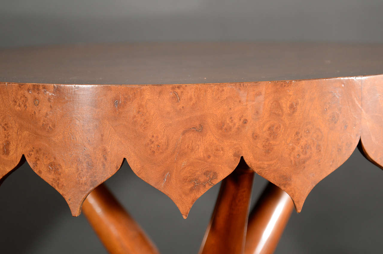 Bird's Eye Maple End Tables With Morrish Design Apron at 1stDibs