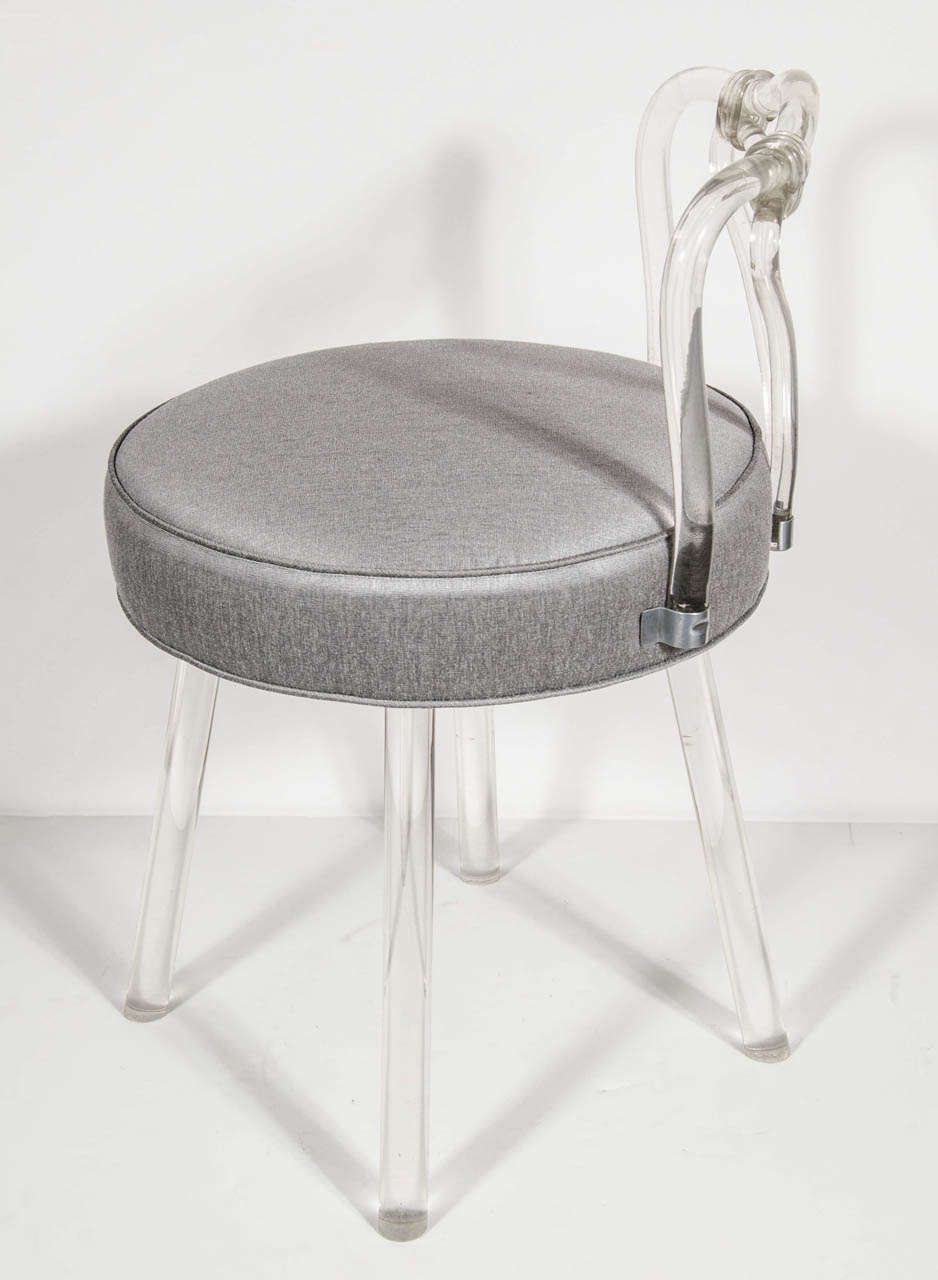 1940s Hollywood Lucite Swivel Vanity Stool at 1stDibs | lucite vanity ...