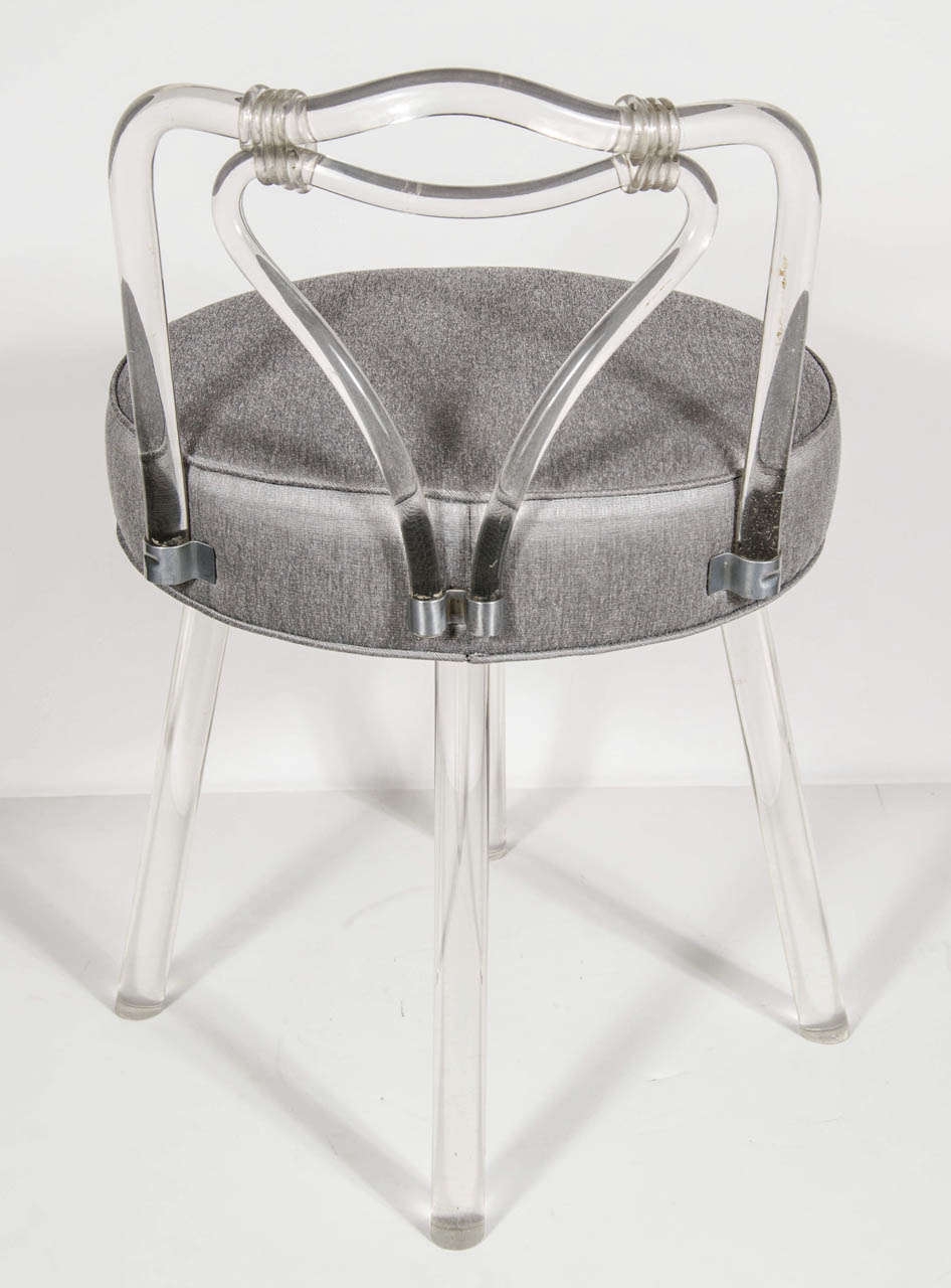 1940s Hollywood Lucite Swivel Vanity Stool at 1stDibs | lucite vanity ...
