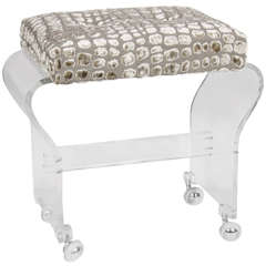 Lux Mid-Century Modernist Lucite Waterfall Stool at 1stDibs