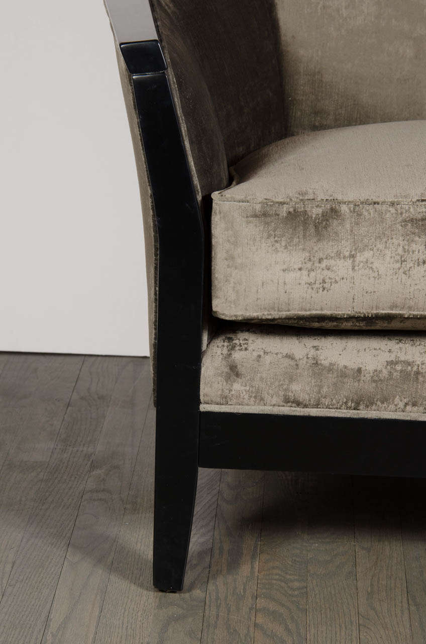 Exquisite Pair of Art Deco Cubist Club Chairs at 1stDibs