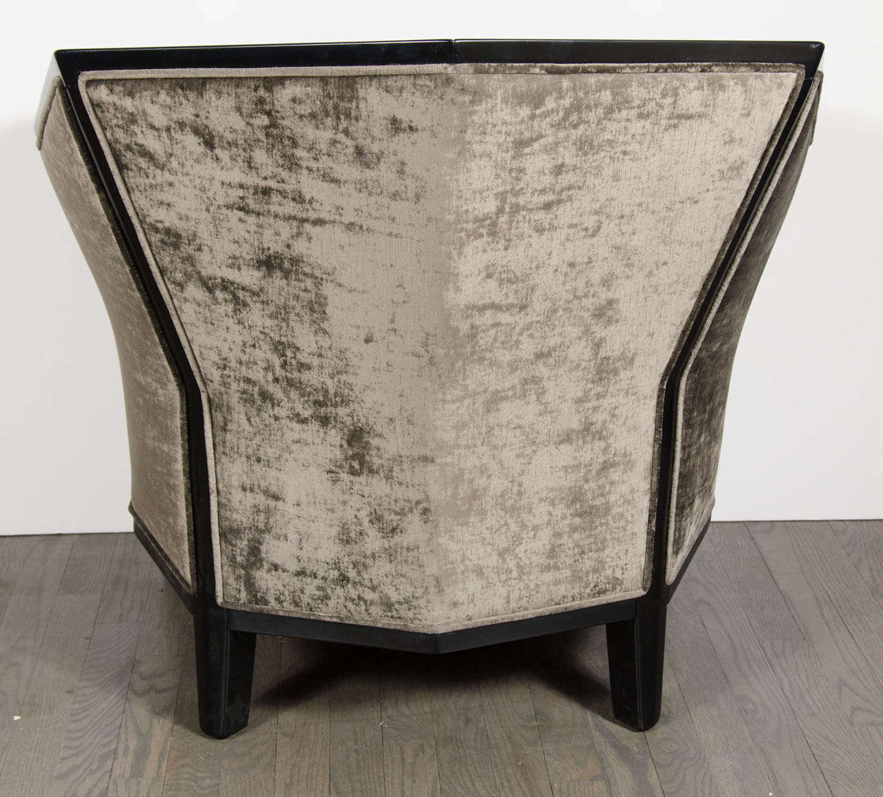 Exquisite Pair of Art Deco Cubist Club Chairs at 1stDibs