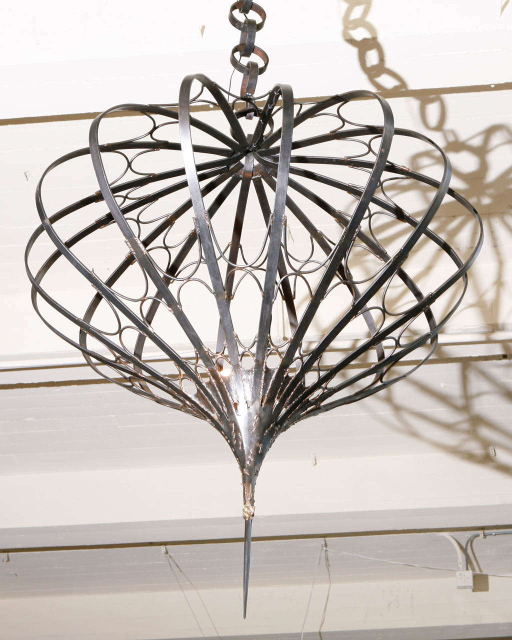 Michael Wilson Metal Ceiling Light at 1stDibs