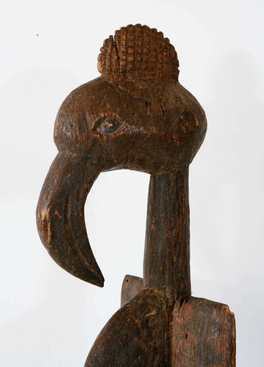 Carved African Folk Art Senufo Bird Statue at 1stDibs | african bird ...