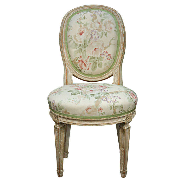 A Louis XVI Side Chair with Oval Back at 1stDibs