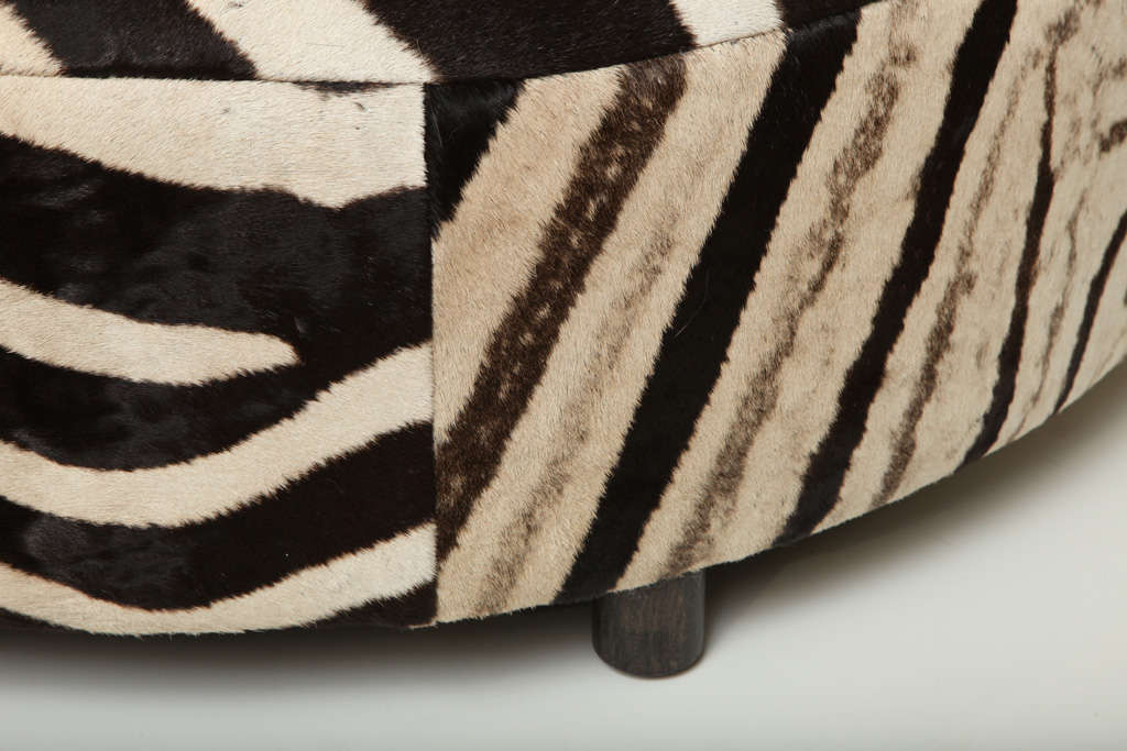 Zebra Ottoman at 1stDibs