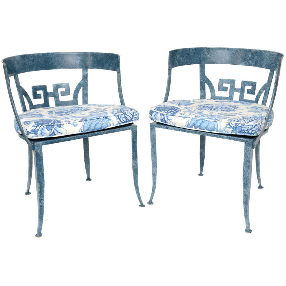Pair Of Greek Key Chairs at 1stDibs
