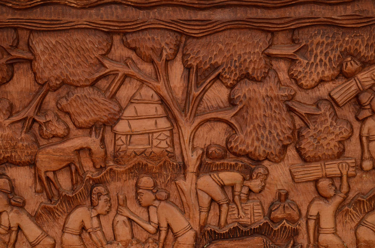 A 19th Century African Carved Panel For Sale at 1stDibs
