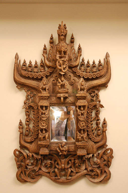 Pair Of Antique Thai Mirrors at 1stDibs