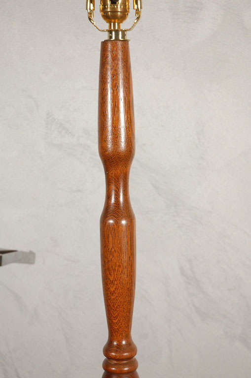 Antique Turned and Twist Wood Floor Lamp For Sale at 1stDibs | antique barley twist floor lamp ...