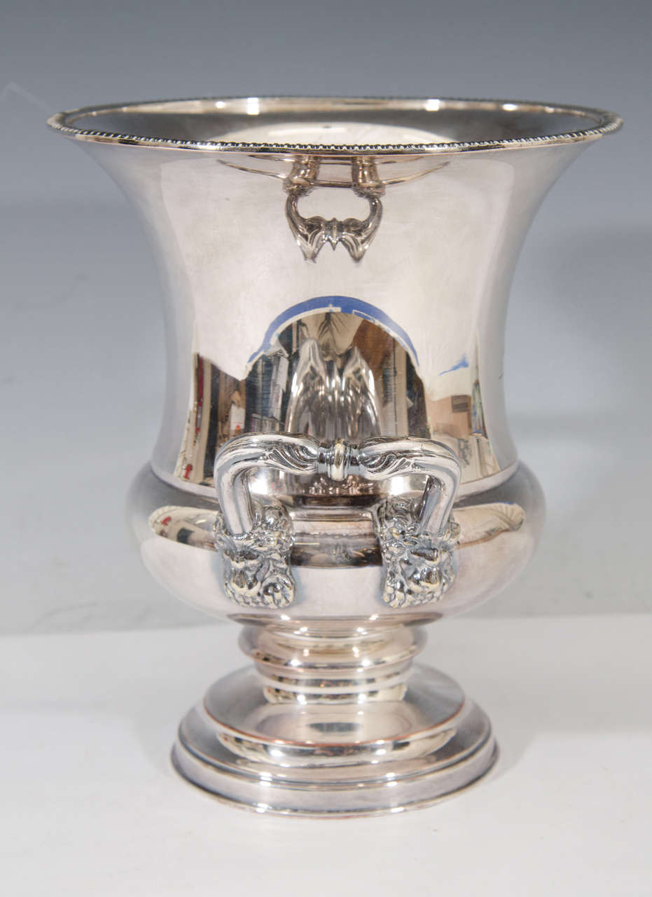 Vintage Silver Plate Ice Bucket or Champagne Cooler at 1stDibs | silver ...