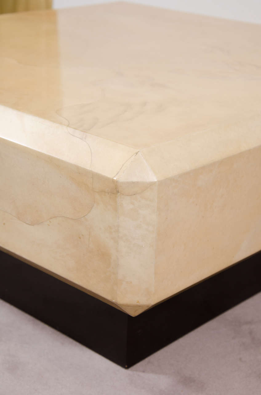 Midcentury Karl Springer Lacquered Goatskin Coffee or Cocktail Table at ...