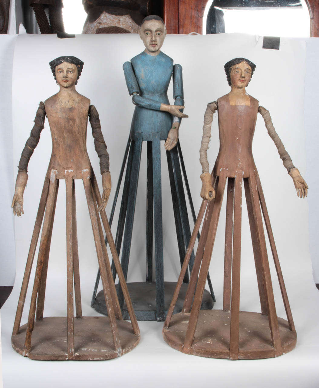 Antique Bastidor Blue Mannequin at 1stDibs