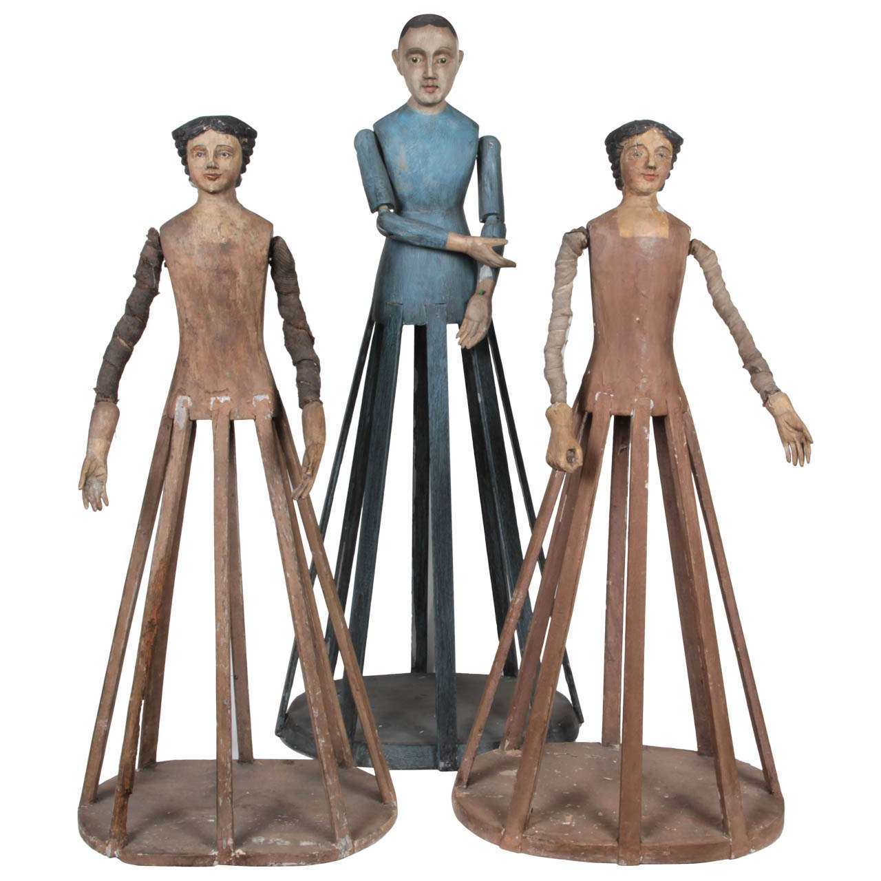 Antique Bastidor Blue Mannequin at 1stDibs