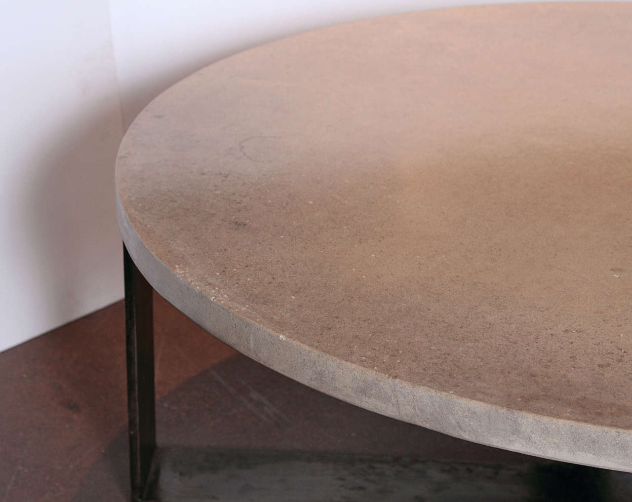 Limestone Top with X-Base Steel Coffee Table For Sale at 1stDibs ...