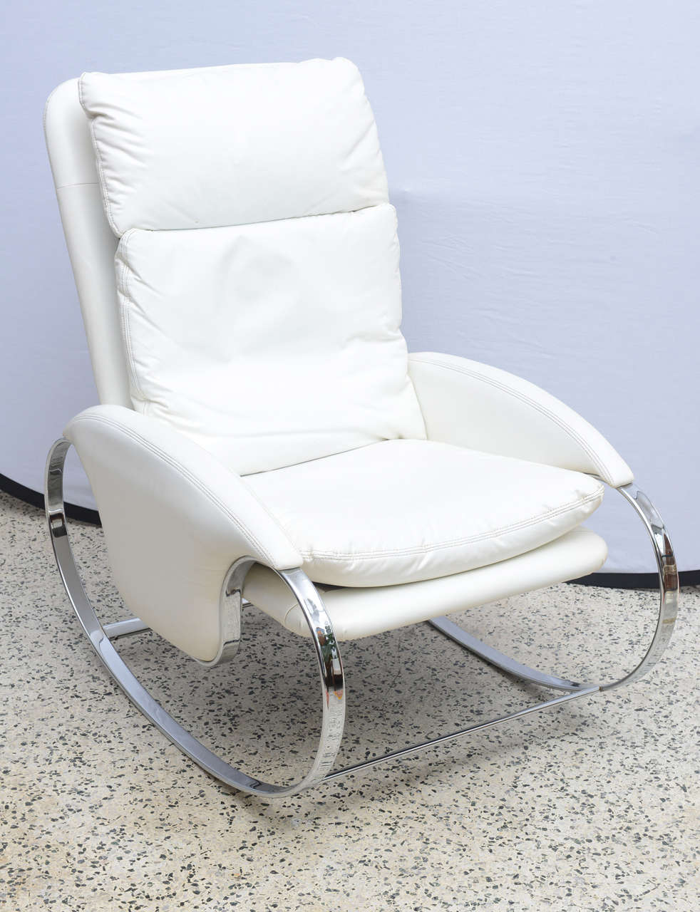 Milo Baughman Style Chrome Rocking Chair, USA, 1970s For Sale at ...