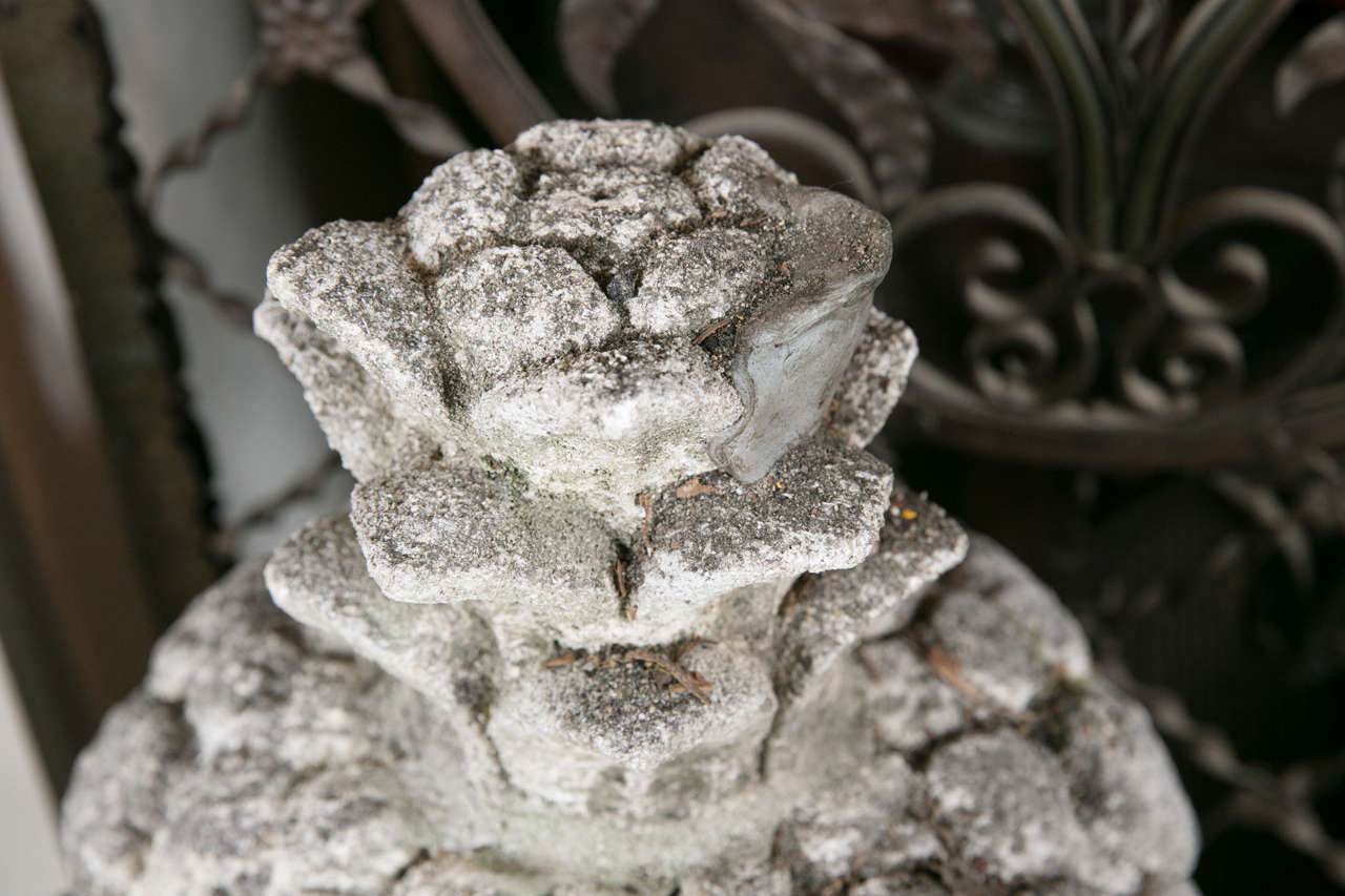 Pair of Carved Stone Pineapples at 1stDibs