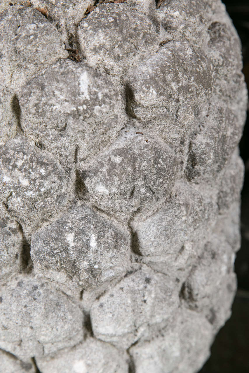 Pair of Carved Stone Pineapples at 1stDibs