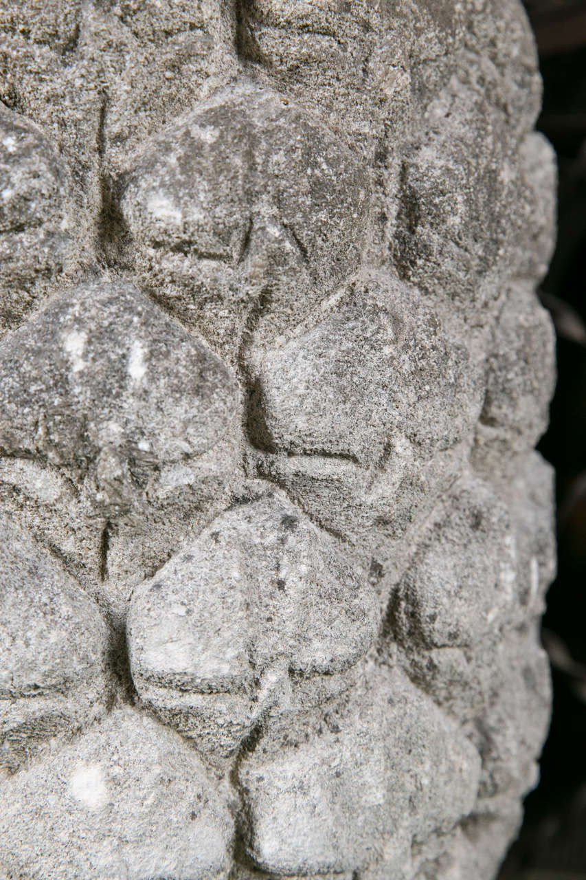 Pair of Carved Stone Pineapples at 1stDibs