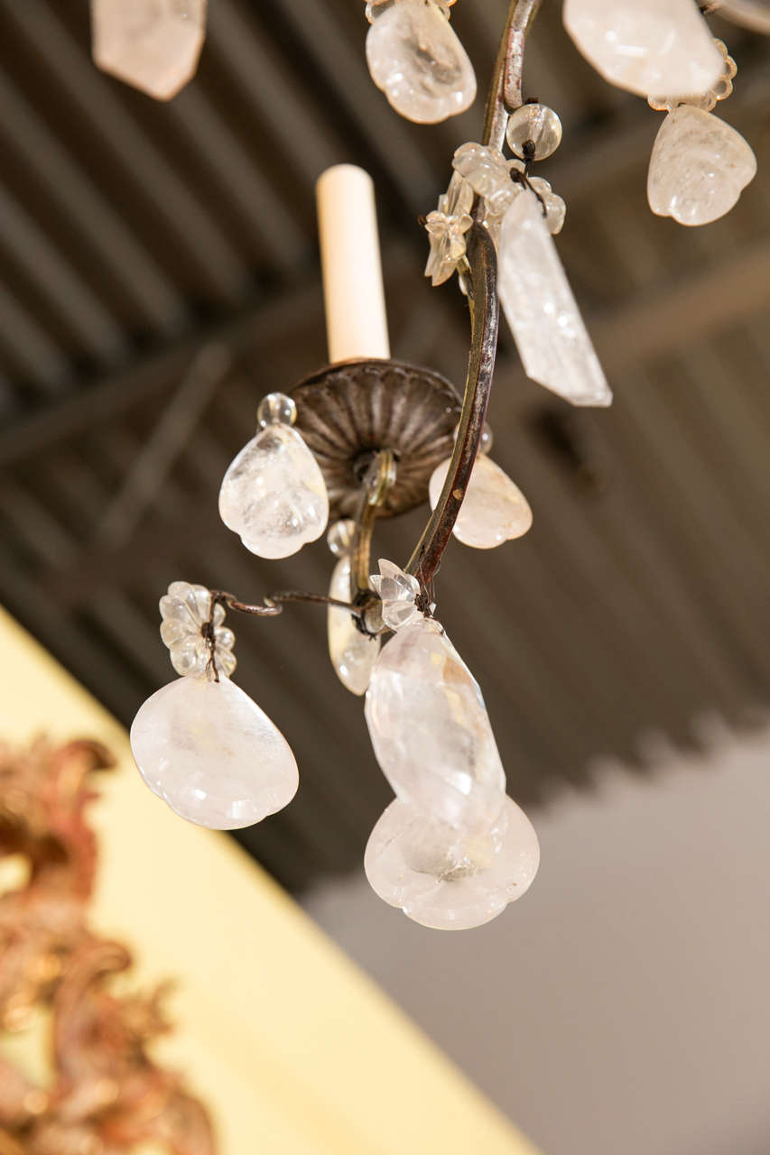Six-Light Rock Crystal Chandelier by Bagues For Sale at 1stDibs ...