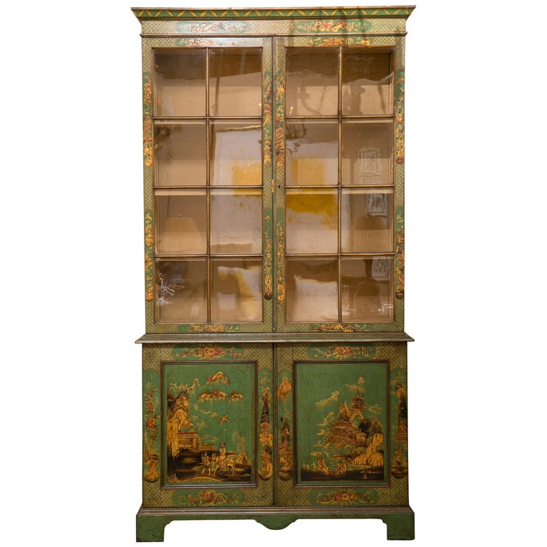 George III Japanned Bookcase at 1stDibs