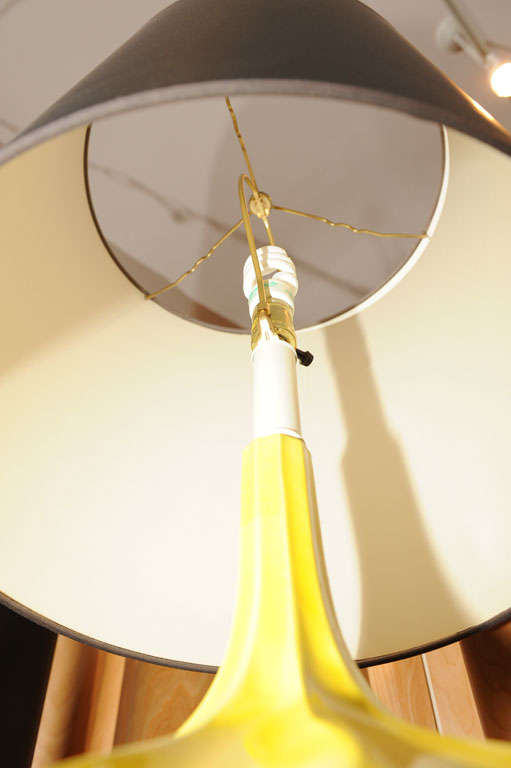 Pair of Gorgeous Yellow Lamps at 1stDibs