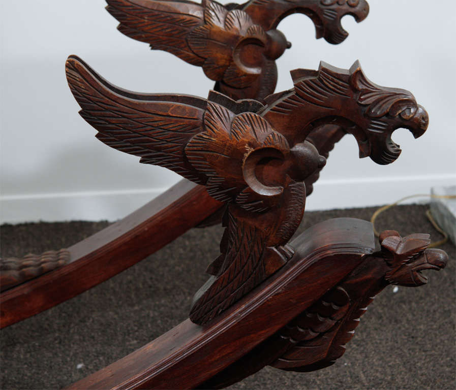 Hand Carved "Momento Mori" Skeleton Rocking Chair at 1stDibs | skeleton ...