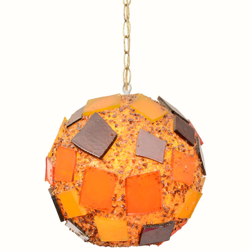 Resin Globe Pendant Light Fixture at 1stDibs