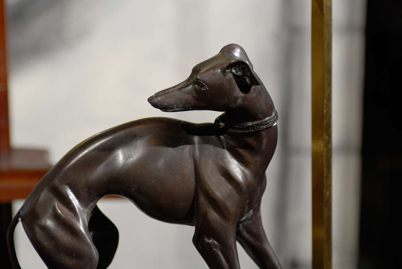 Bronze Whippet Desk Lamp at 1stDibs