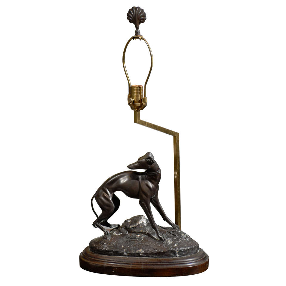 Bronze Whippet Desk Lamp at 1stDibs