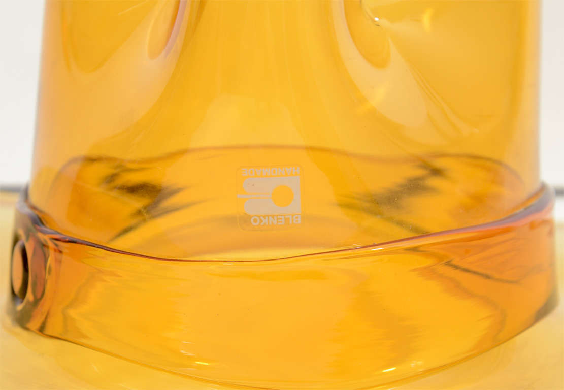 Vintage Sculptural Amber Glass Cowboy Hat by Blenko at 1stDibs | blenko ...