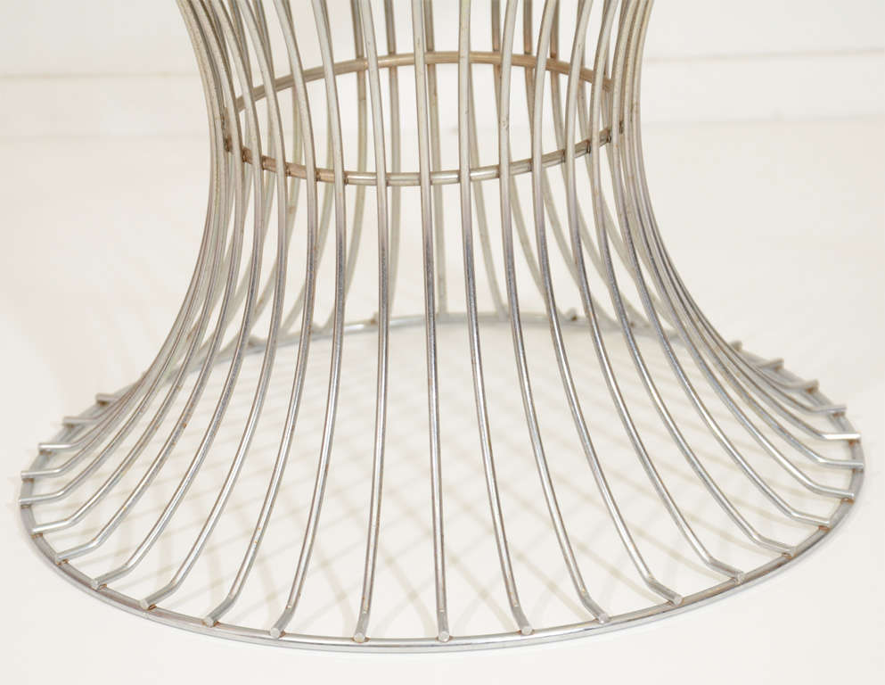 Pair of Mid Century Chrome Wire-Base Glass-Top Side Tables at 1stDibs ...