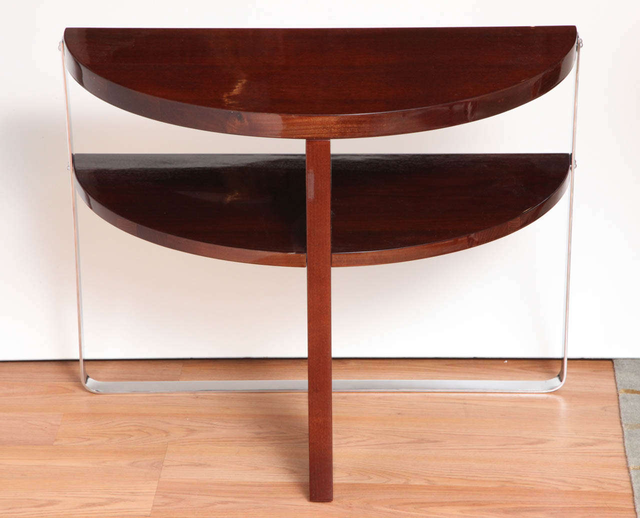 Pair of Machine Age Art Deco Side Tables in the Style of Donald Deskey ...