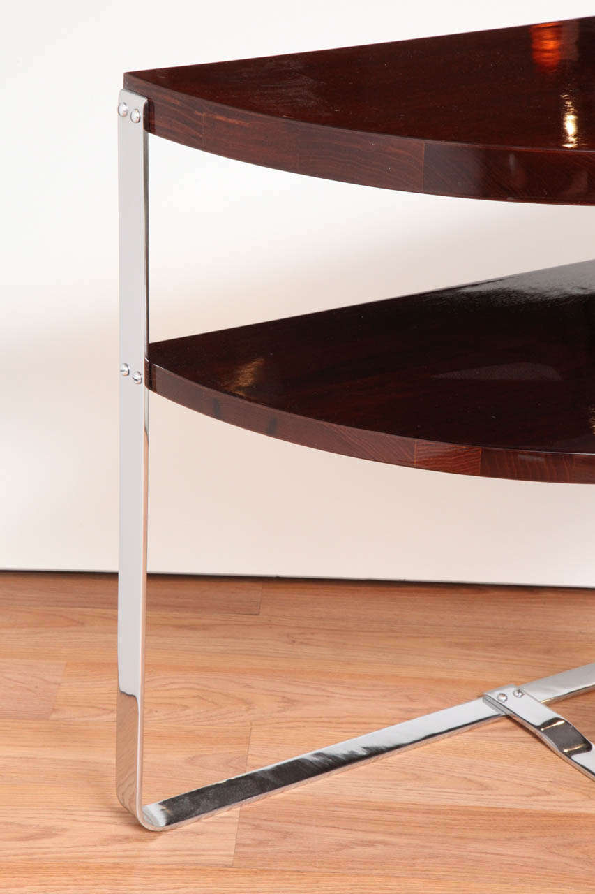 Pair of Machine Age Art Deco Side Tables in the Style of Donald Deskey ...