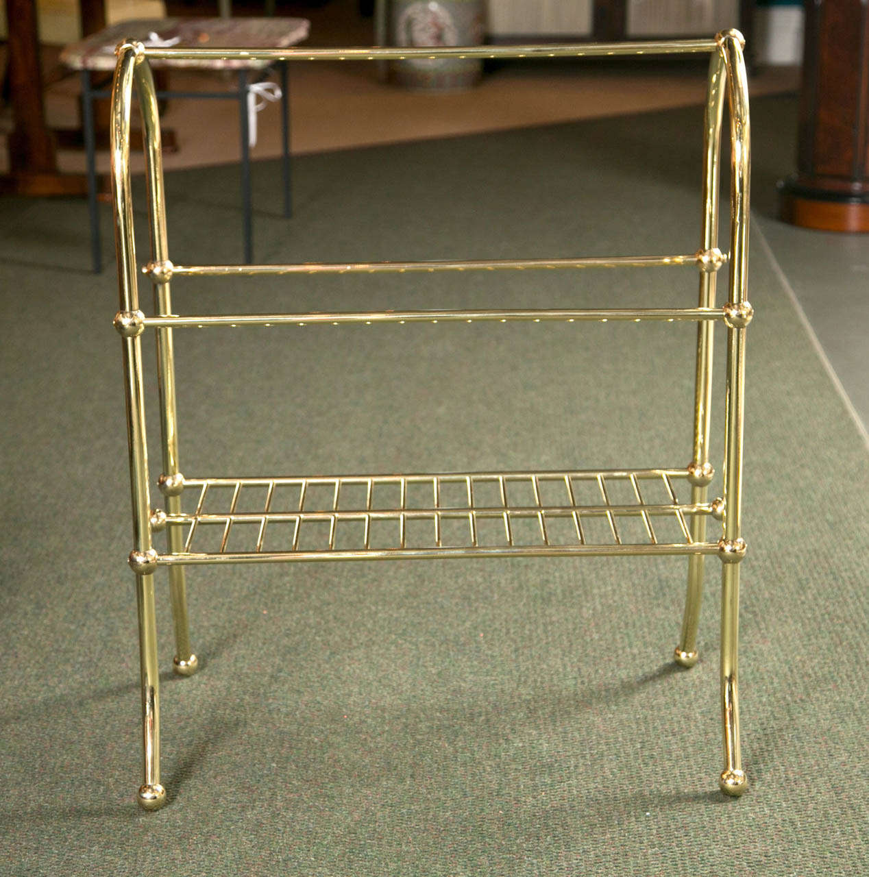 Brass Bathroom Rack or Plant Stand at 1stDibs