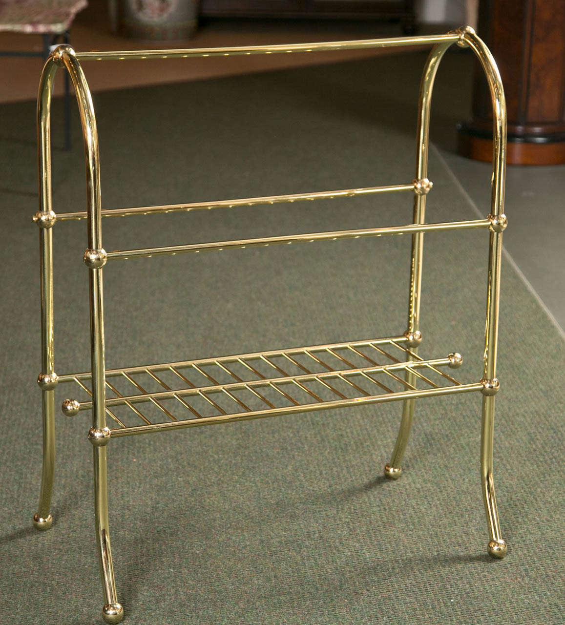 Brass Bathroom Rack or Plant Stand at 1stDibs