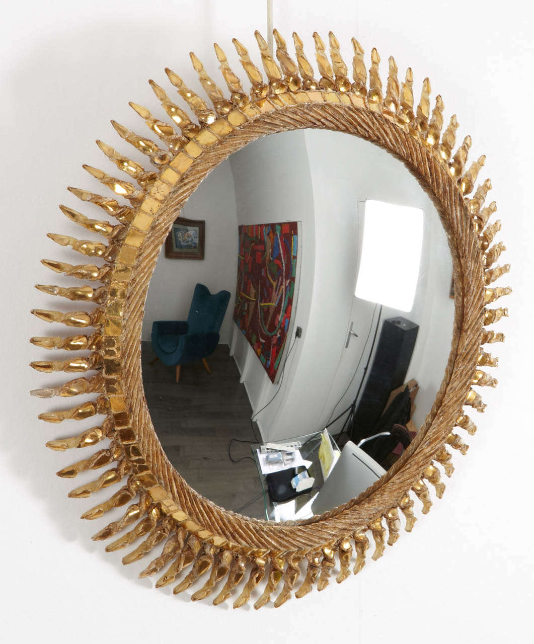 Line Vautrin Mirror Twisted Sun 'Soleil Torsadé' For Sale at 1stDibs ...