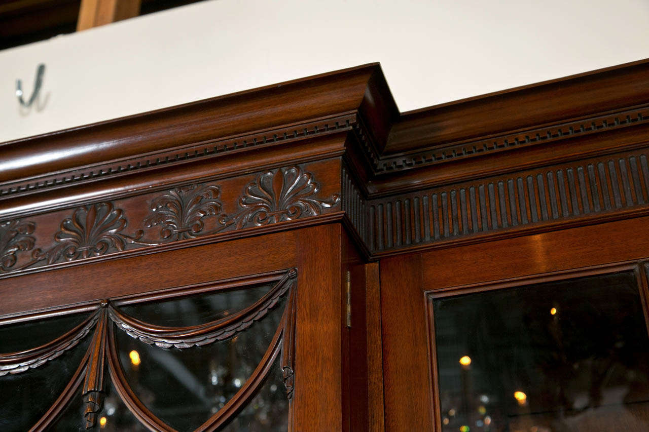 Mahogany Breakfront Bookcase For Sale at 1stDibs | what is a break ...