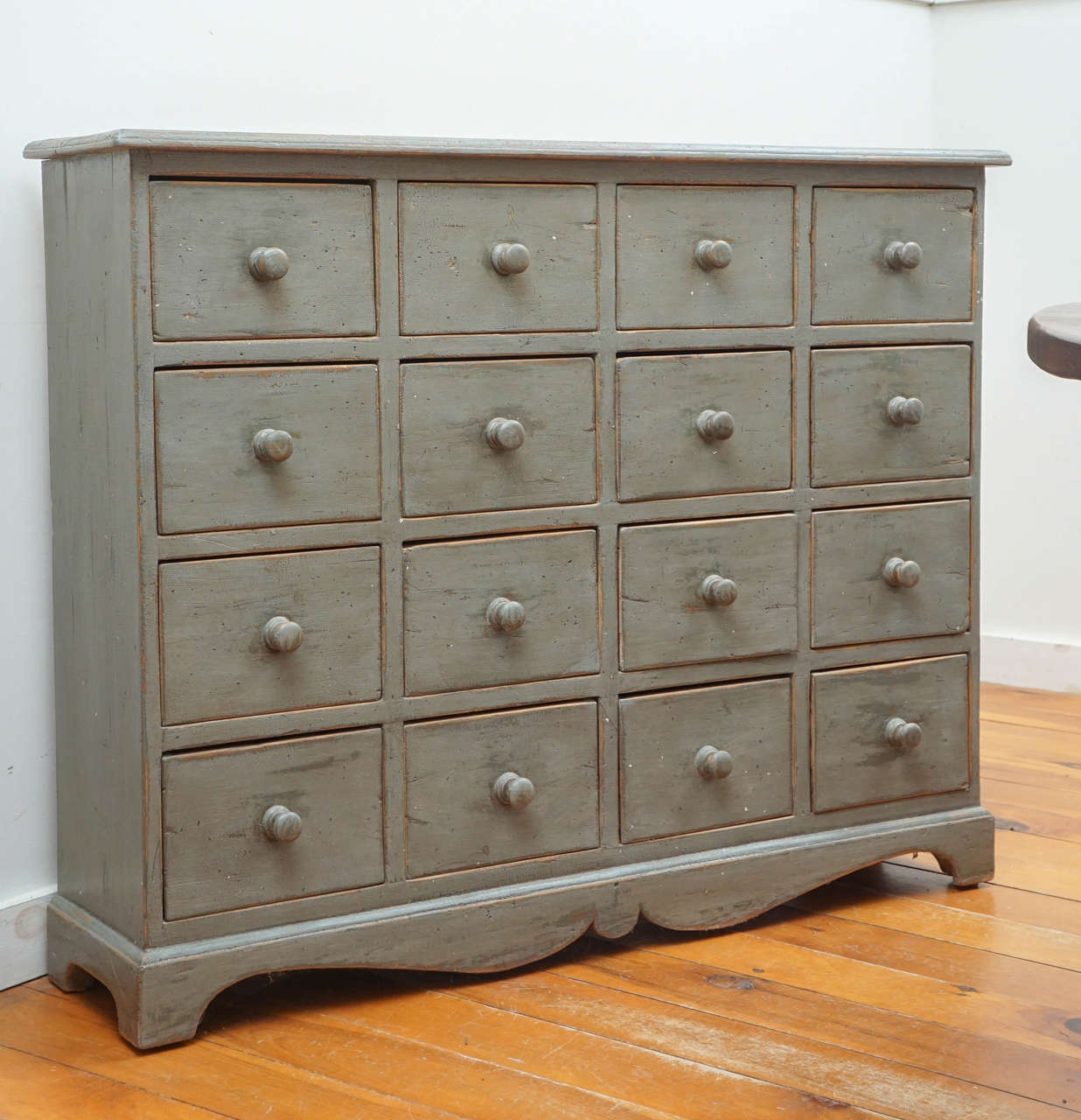 Grey Multi Drawer General Store Counter at 1stDibs