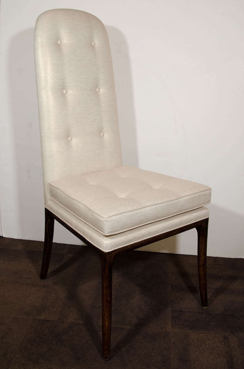 Set of Six Modernist High Back Dining Chairs Designed by Erwin-Lambeth ...