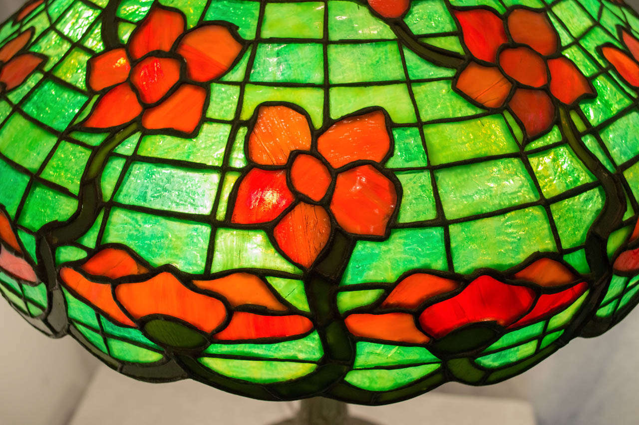 Leaded Glass Table Lamp by Gorham at 1stDibs | gorham leaded lamp ...