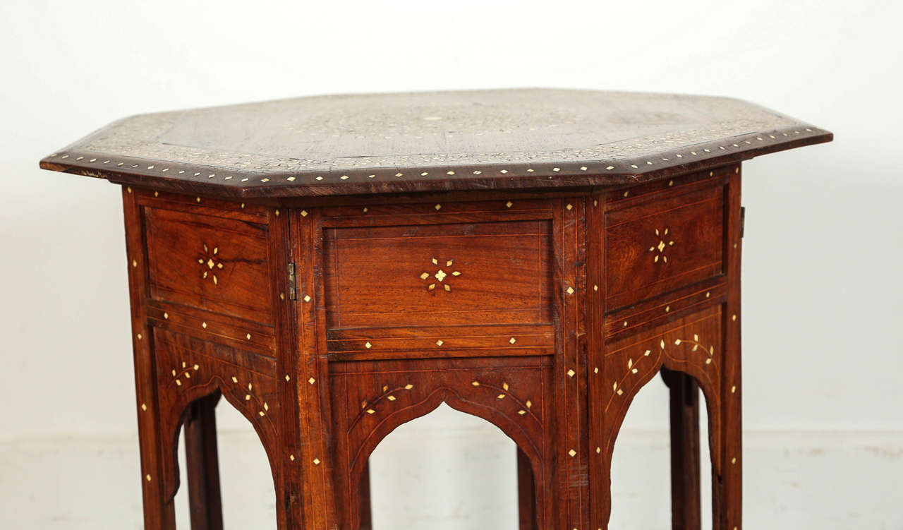 Anglo-Indian Folding Inlaid Octagonal Side Table at 1stDibs | anglo ...