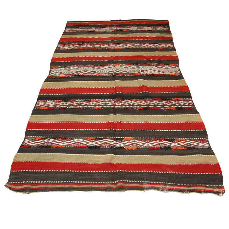 Vintage North African Kilim Rug Rare Color at 1stDibs | north african rugs