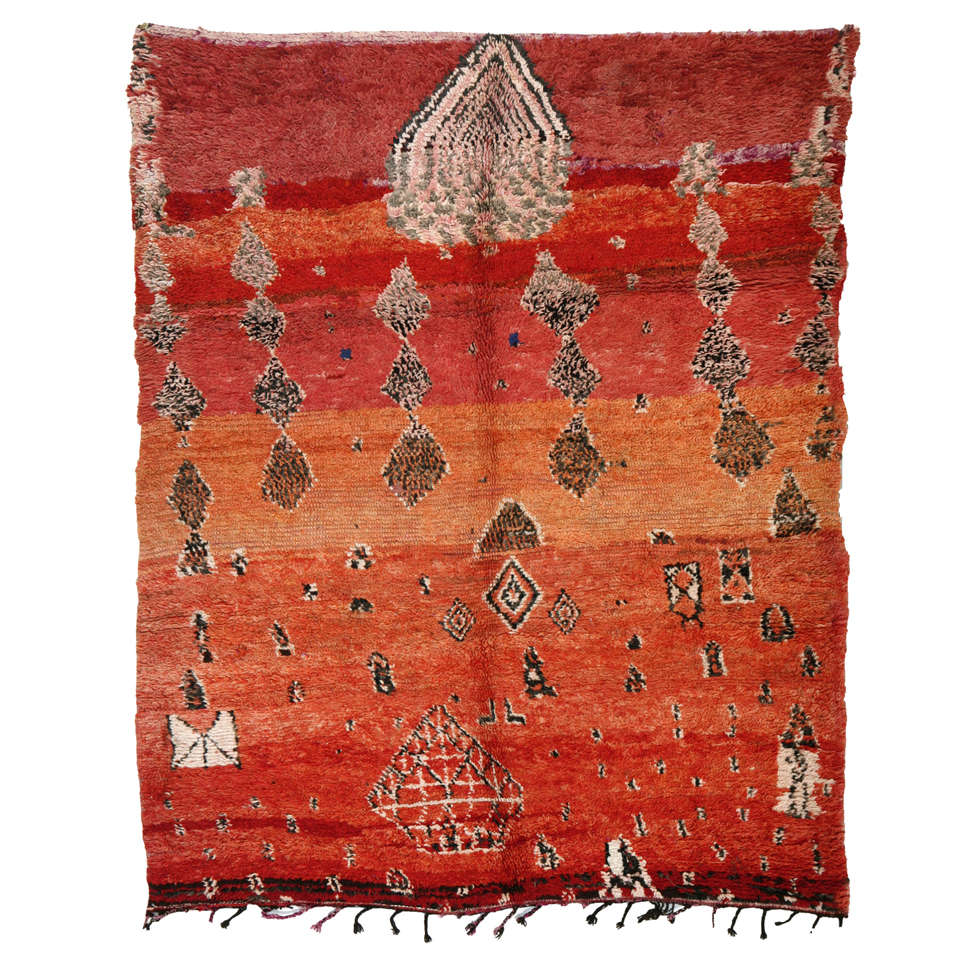 Vintage Moroccan Rug For Sale at 1stDibs